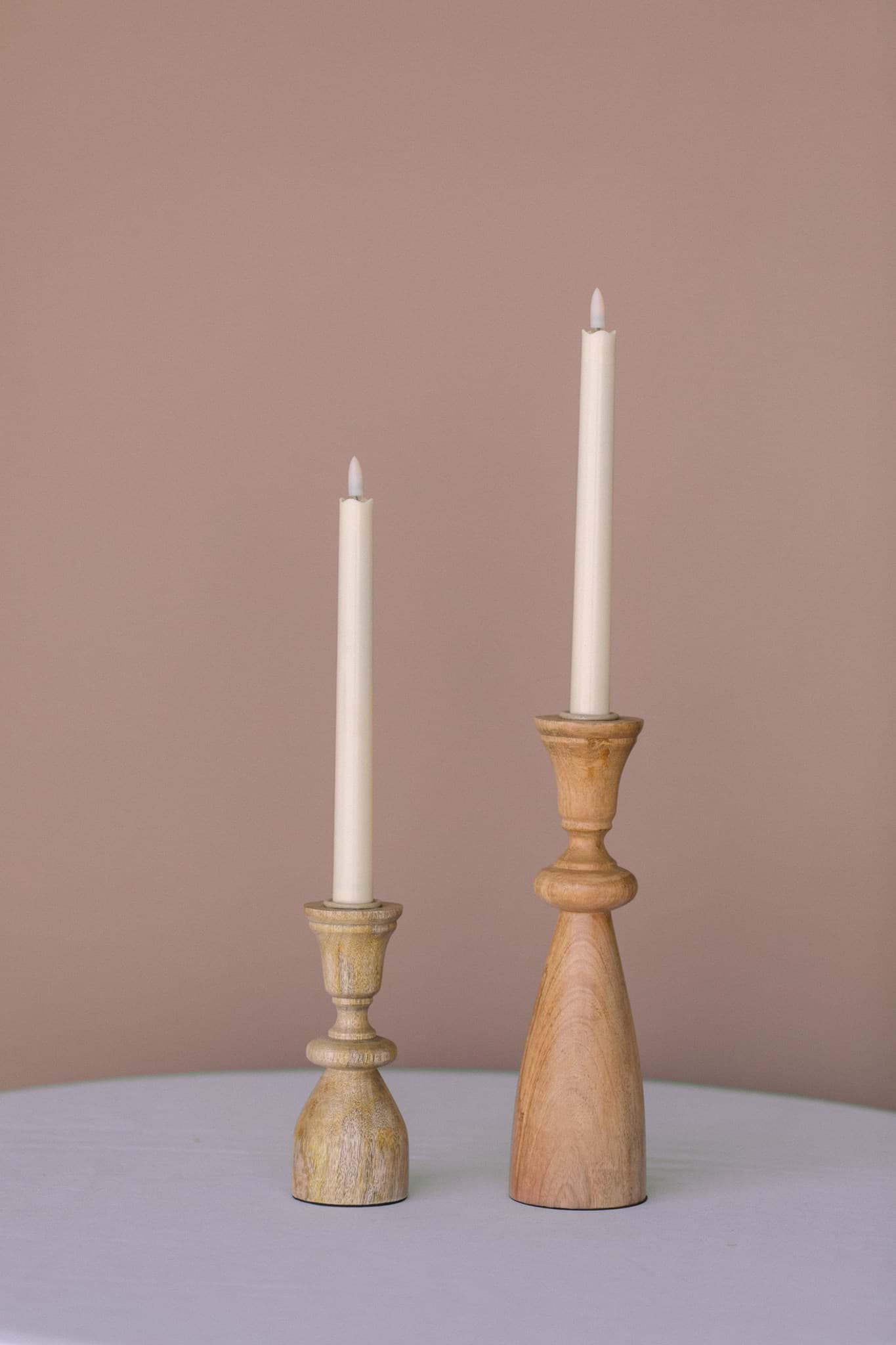 Mango Wood Candlesticks (Set of 2) | Something Borrowed BloomsPremium ...